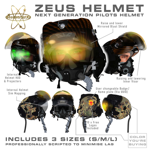Second Life Marketplace ~exi~ Helmet Zeus Camo Flecktarn